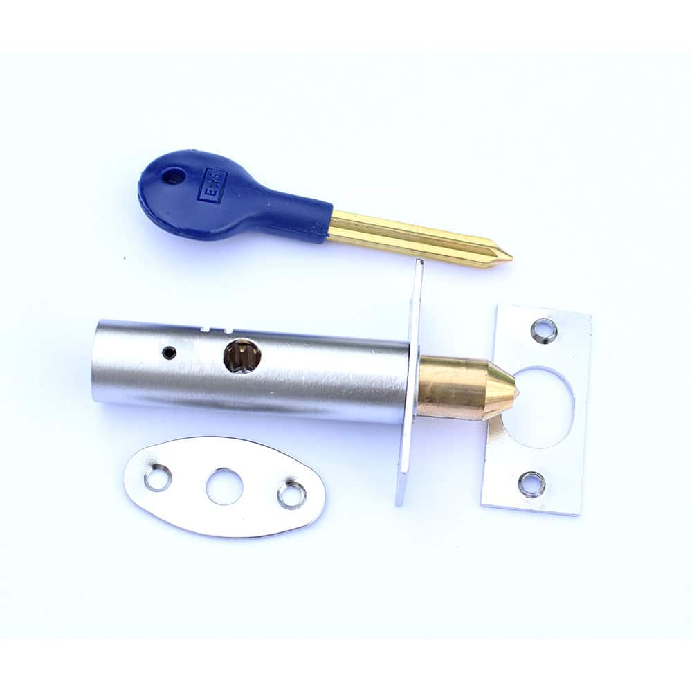 Key Bolt in Satin Nickle suitable for Double Doors - Woodstock Flooring
